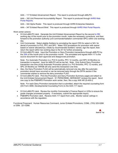 Enlisted Advancement Repo