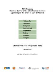 Water, Sanitation and Hygiene - The Chars Livelihoods Programme