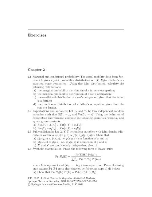 Exercises - Statistics