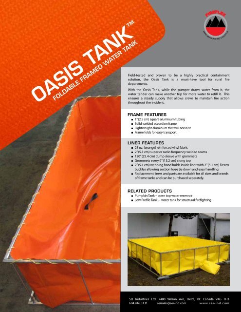 OASIS TANK - SEI Industries Ltd.