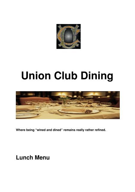 Union Club Dining