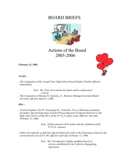 Feb 14 - Panther Valley School District