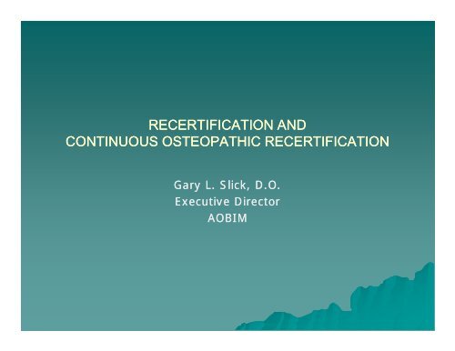 Understanding the Recertification Process