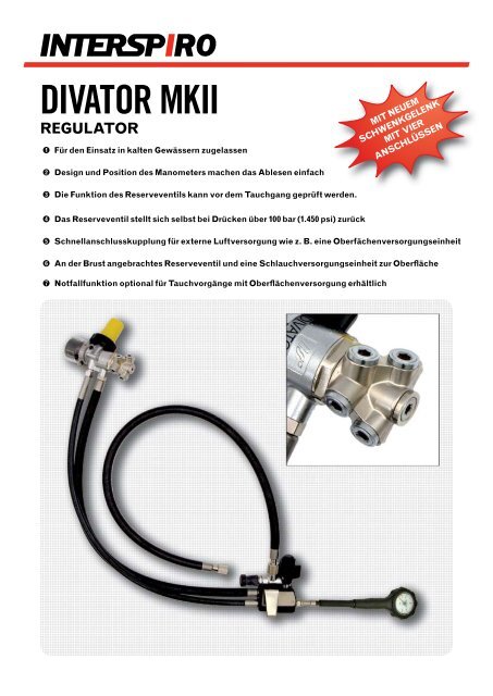 DIVATOR MKII REGuLATOR - Interspiro