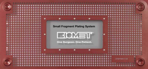 A.L.P.S. Small Fragment Plating System - BMET0031.0 - Biomet
