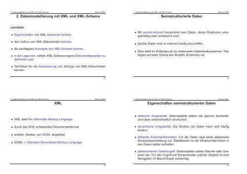 2. Datenmodellierung mit XML und XML-Schema XML ...