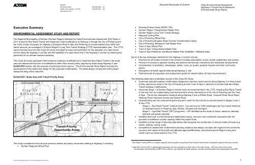 Executive Summary - Highway 2 Transit Priority Measures Class EA ...