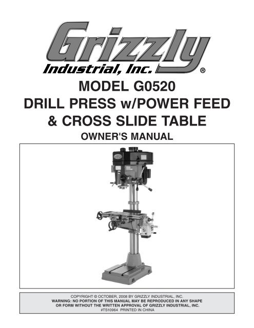 Drill Press w/ Cross Sliding Table & Power Feed - Wigix