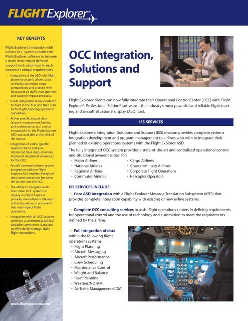 OCC Integration, Solutions and Support - Flight Explorer