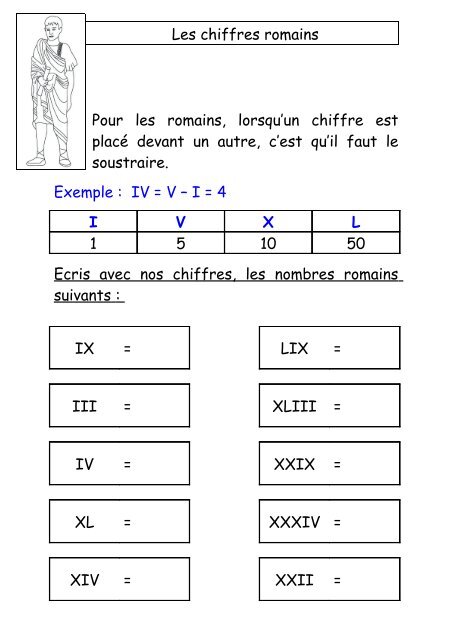 Les chiffres romains