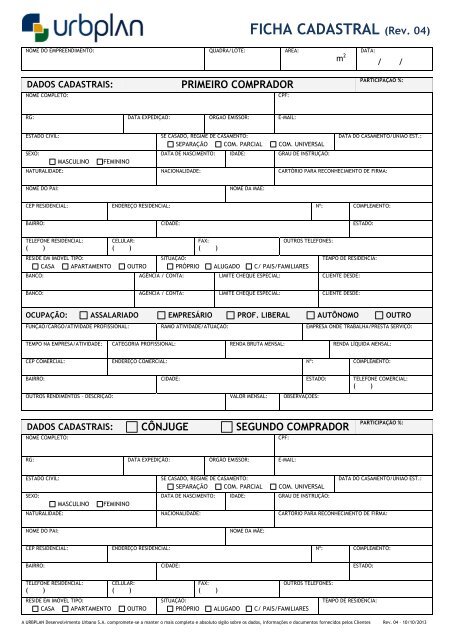 Ficha Cadastral FICHA CADASTRAL EM LIBRAS Prof. Graciele Maia