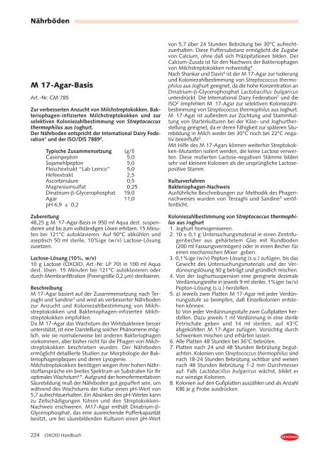 M 17-Agar-Basis - mibius