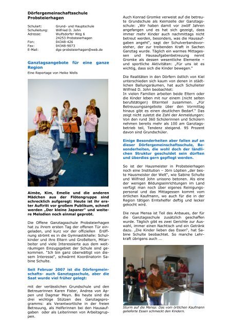 Reportage - GanztÃ¤gig Lernen