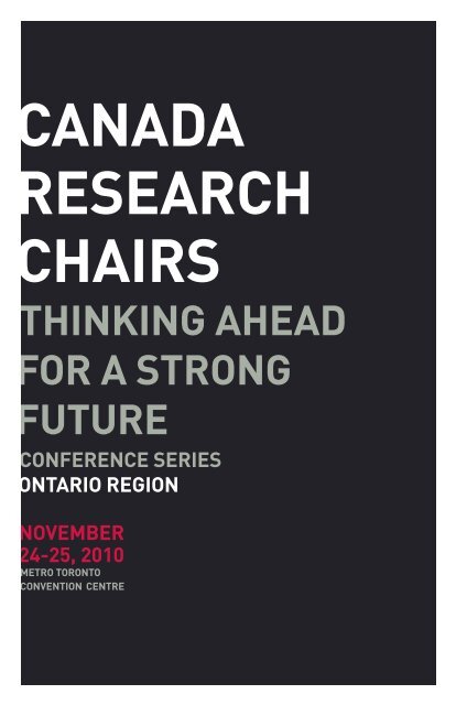 CANADA RESEARCH CHAIRS - Council of Ontario Universities