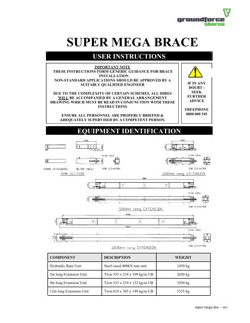 super mega brace user instructions - Groundforce