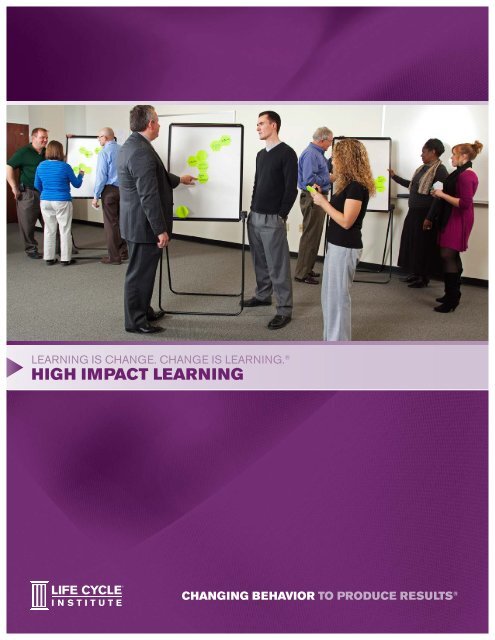 introduction to high iMpact learning - Life Cycle Engineering