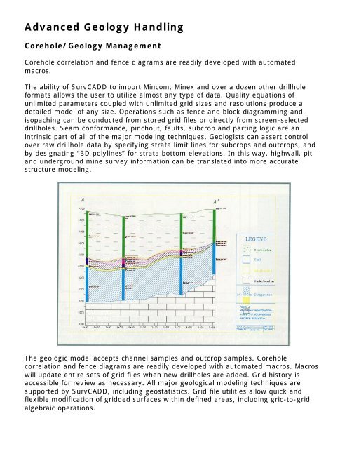 Advanced Geology Handling - Carlson Software