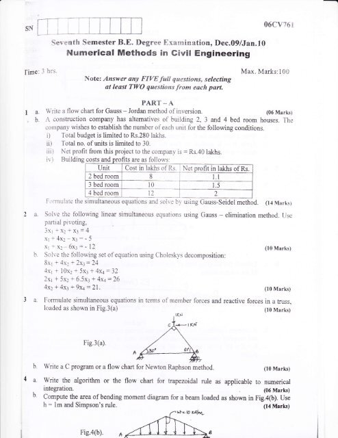 Numerical Methods In Civil Engineering La Ioaded As Shown In Fig 3