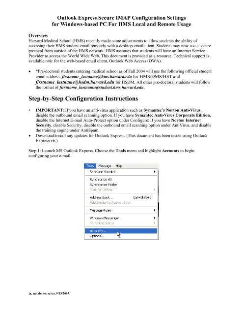 Step-by-Step Configuration Instructions - MyCourses Step-by-Step Configuration Instructions - MyCourses