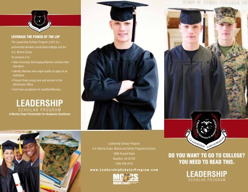 Leadership Scholar Program Marine Brochure