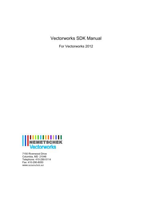 Vectorworks SDK Manual