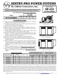 SENTRY-PRO POWER SYSTEMS By Gillette Generators, Inc.
