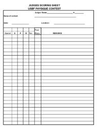 PaSRBA Rabbit Showmanship Score Sheet