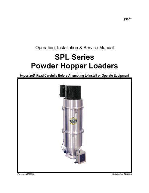 SPL Series Powder Hopper Loaders - Material Processing - Sterling