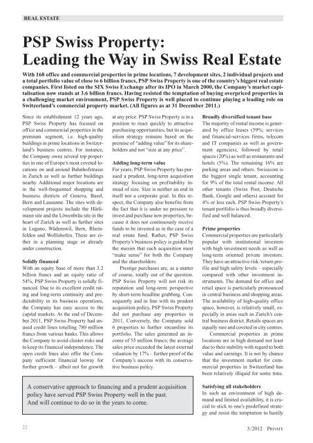 PSP Swiss Property: Leading the Way in Swiss Real Estate