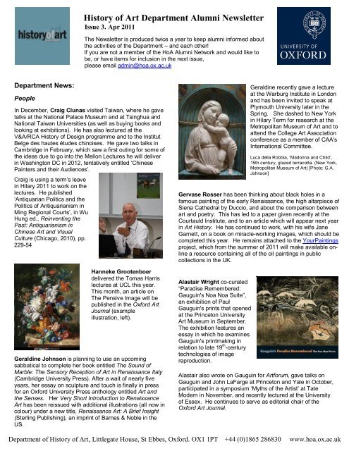 Art History Research Projects