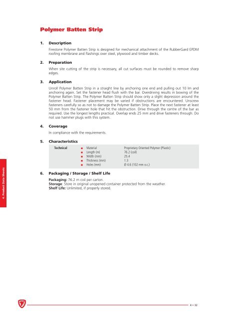 Polymer Batten Strip 1. D