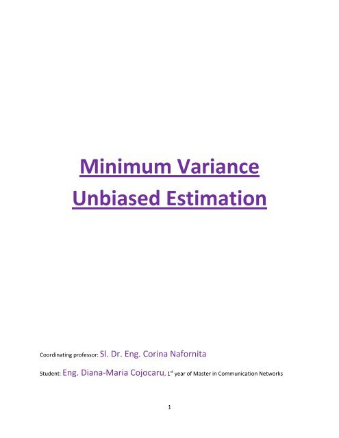 Minimum Variance Unbiased Estimation