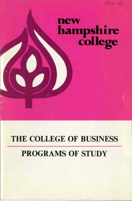 1974-1975 graduate catalog - SNHU Academic Archive