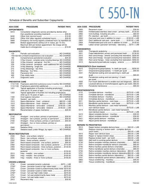 C 550-TN - HumanaOne Dental