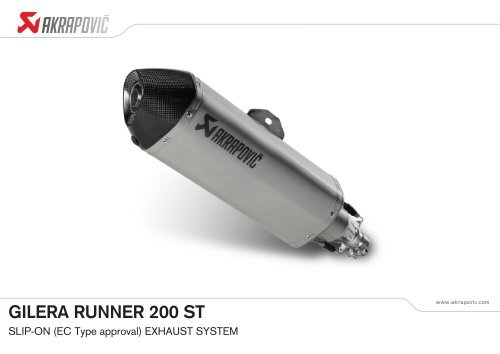 GILERA RUNNER 200 ST - Akrapovic
