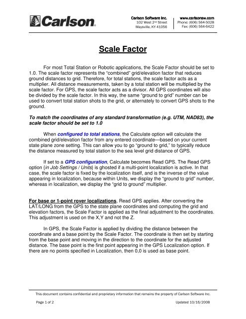 Scale Factor Info.pdf - Carlson Software