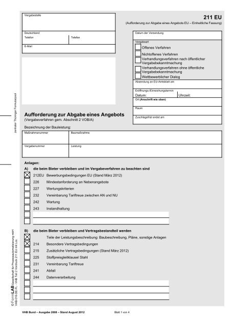 211 EU - Zentraler ThÃ¼ringer Formularservice