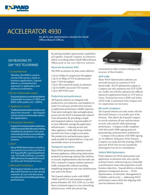 ACCELERATOR 4930 - Interlink Communication Systems