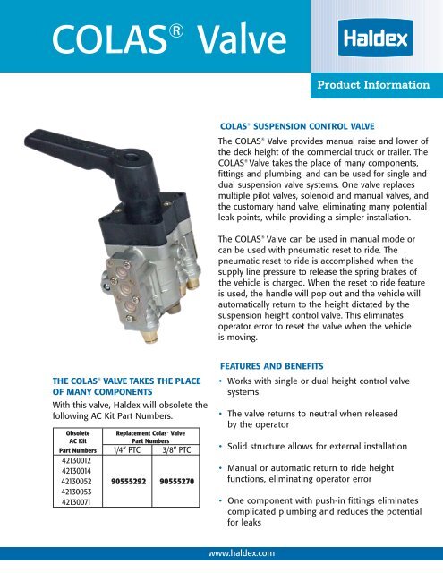 COLAS® Valve - Haldex