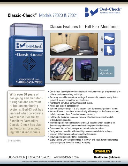 Classic-Check - Stanley Healthcare Solutions