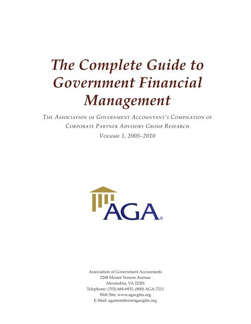 The Complete Guide to Government Financial Management - AGA