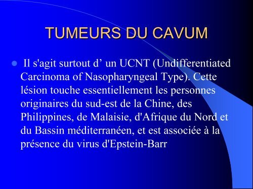 TUMEURS DU