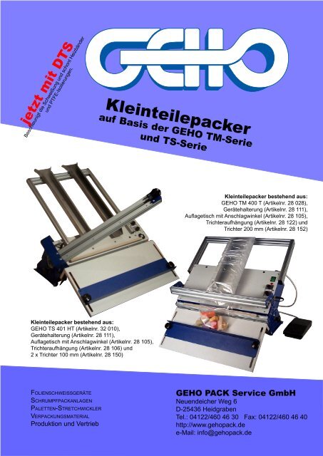 Kleinteilepacker - GEHO PACK Service GmbH