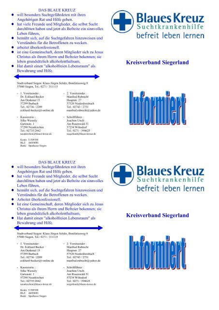 DAS BLAUE KREUZ will beso