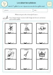 DÃ©nombrer les syllabes orales Classer les mots ... - classeurdecole