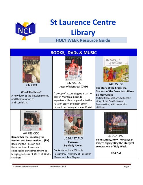 Holy Week Resource Guide