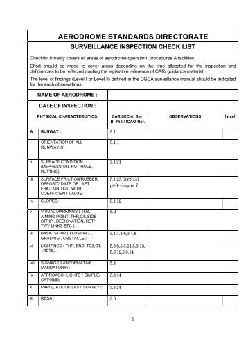 QC Inspection Checklist