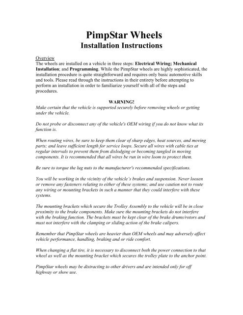 PimpStar Wheels Installation Instructions - MHT Wheels