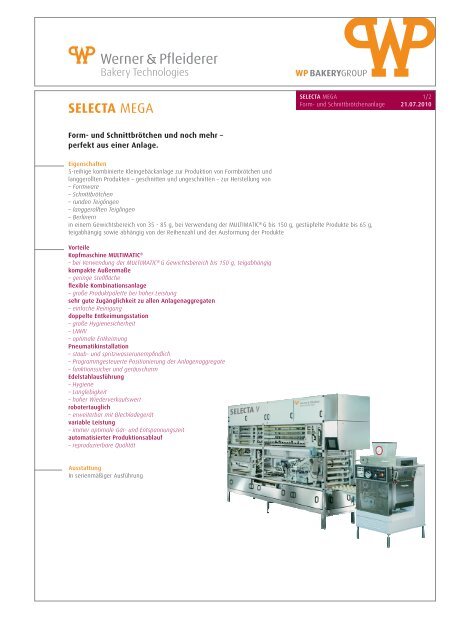 SELECTA MEGA - WP BAKERYGROUP