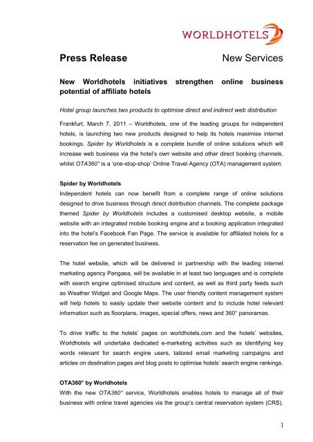 Press Release New Services